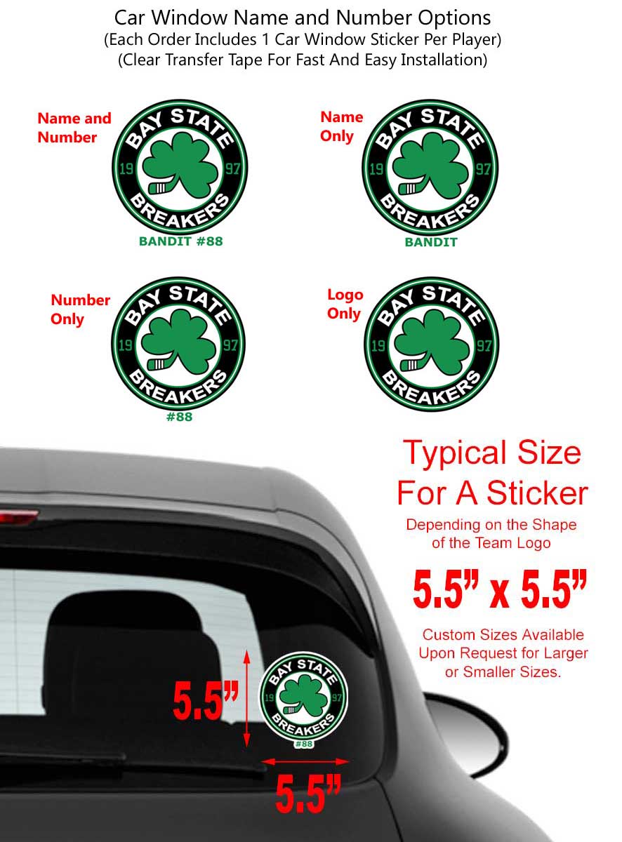 Hockey Car Window Stickers Decals